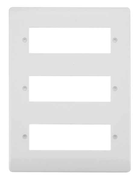 Click Metal Clad 12 Mini Grid Module Plate and Back Box - countyelec