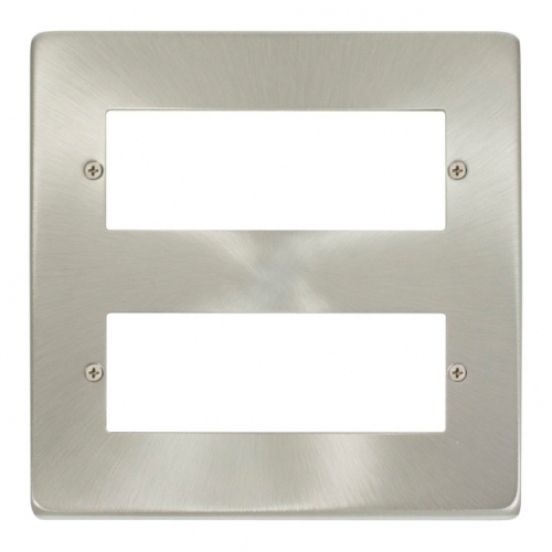 Click Metal Clad 12 Mini Grid Module Plate and Back Box - countyelec