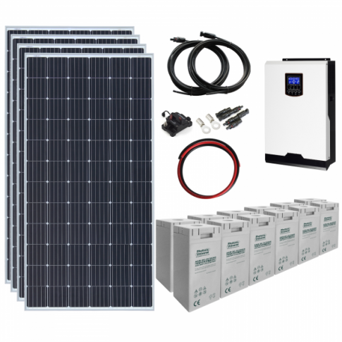 1.4KW 24V COMPLETE OFF-GRID SOLAR POWER SYSTEM WITH 4 X 360W SOLAR ...