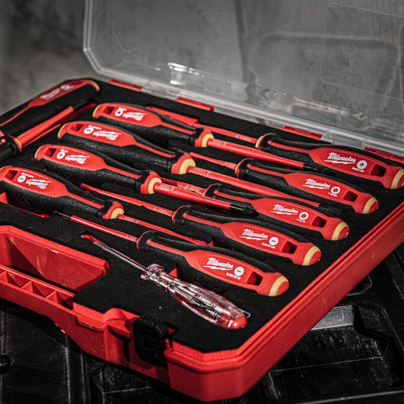 Milwaukee 12 Piece Tri-Lobe VDE Screwdriver Set - countyelec