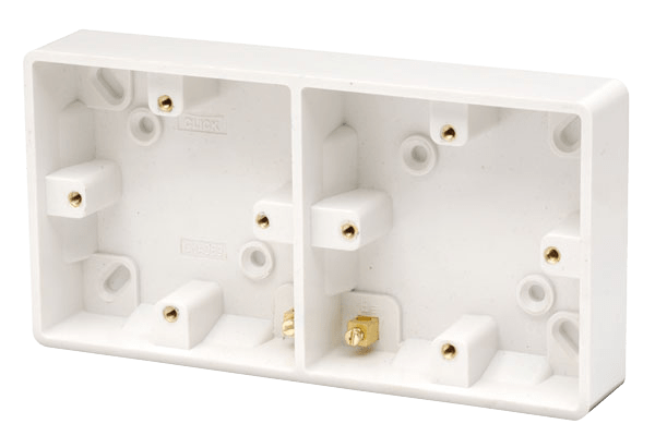 Click Mode Dual Acces 29mm Deep Pattress Box - countyelec