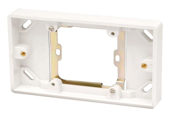Click Mode 1 Gang to 2 Gang 16mm Deep Converter Pattress - countyelec