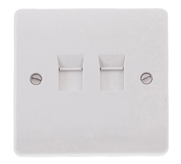 Click Mode Twin RJ45 Cat-5e Outlet - countyelec