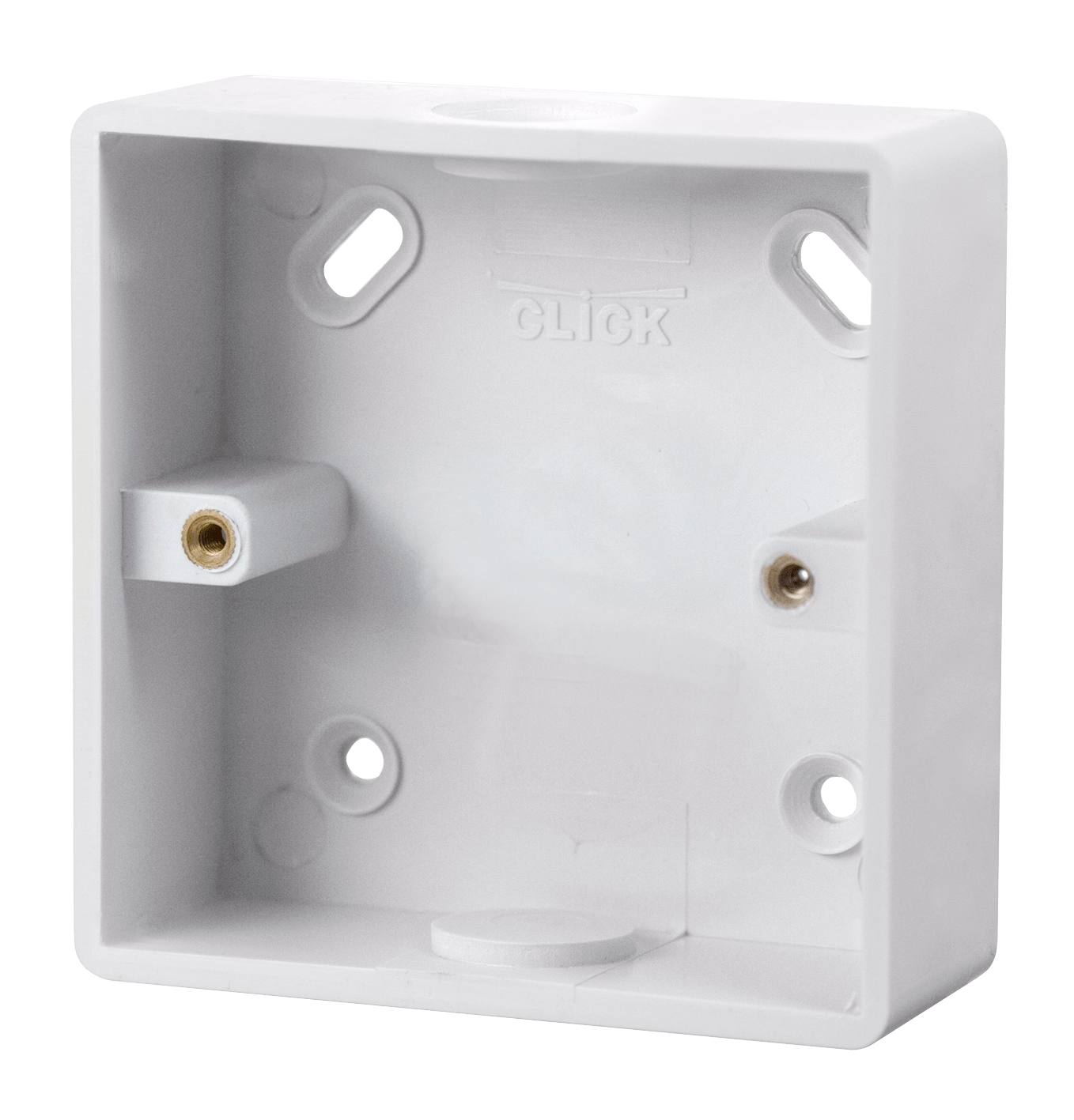 Click Mode 1 Gang 29mm Deep PVC Pattress Box - Conduit - countyelec