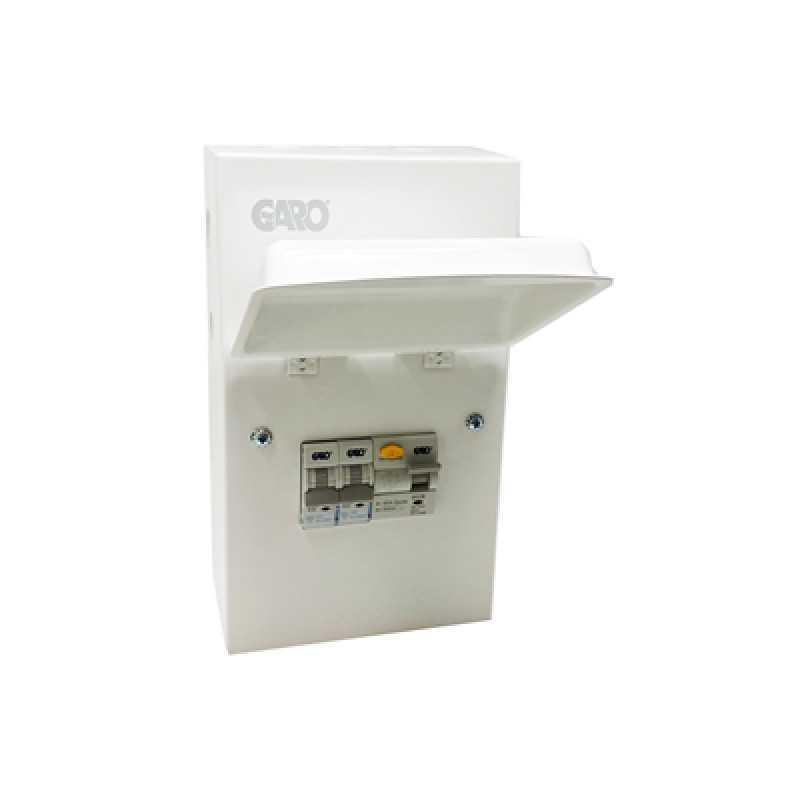 Garo G4R3216 Metal Clad Garage Consumer Unit 4 Way 40A RCCB & 16A & 32A ...