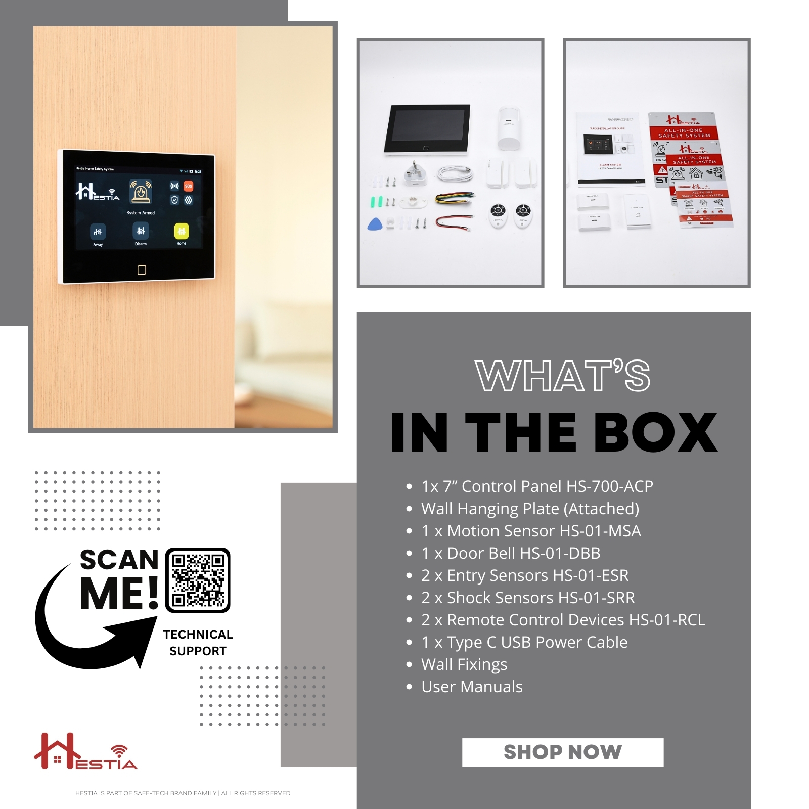 HESTIA 7″ HD Smart Home Security Bundle - countyelec