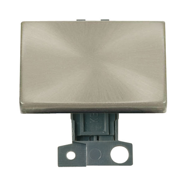 Click MiniGrid Satin Chrome 2 Way Paddle Switch Module - countyelec