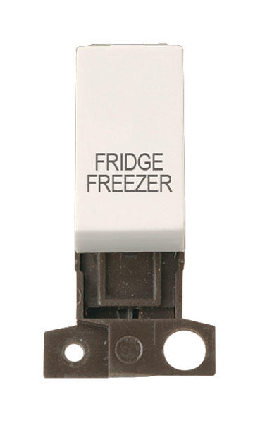 Click MiniGrid Polar White 13A Double Pole Fridge Freezer Switch Module ...