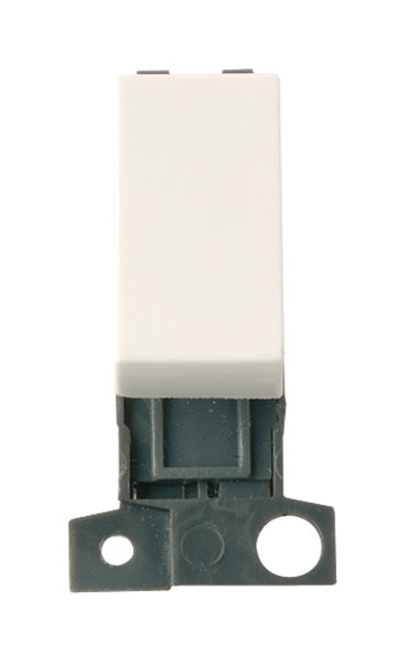 Click MiniGrid Polar White Intermediate Switch Module - countyelec