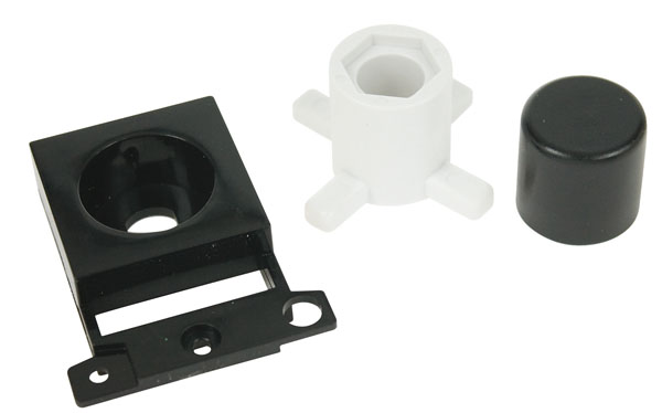Click MiniGrid Black Dimmer Module Mounting Kit - countyelec
