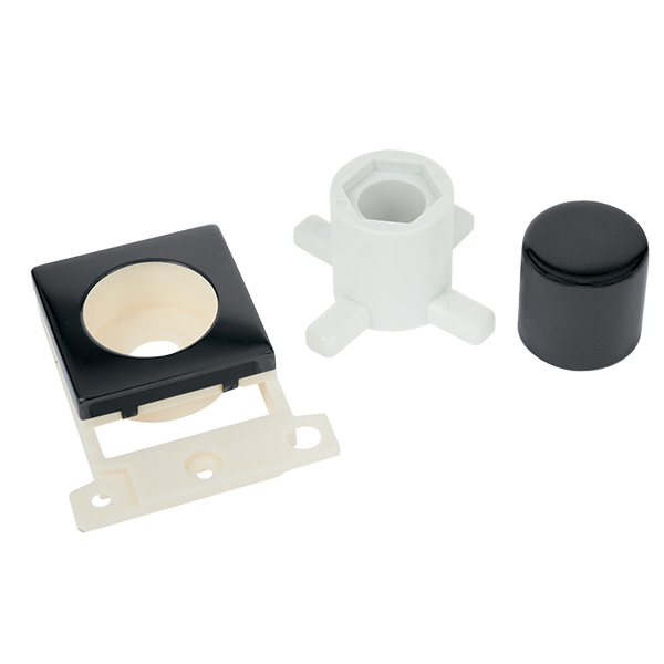 Click MiniGrid Matt Black Dimmer Module Mounting Kit - countyelec
