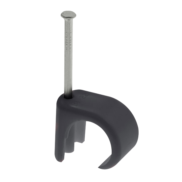 10-14MM ROUND CABLE CLIPS BLACK (PK100) - countyelec