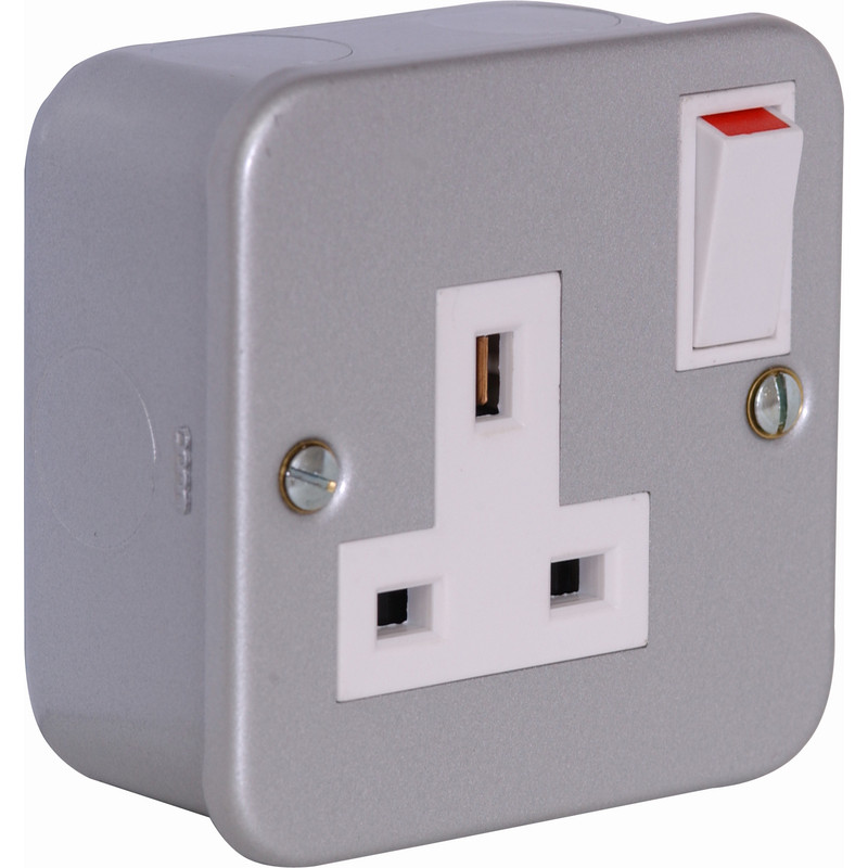 Niglon Metalclad 1 Gang DP Switch Socket - countyelec
